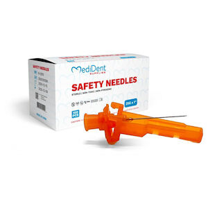 25 Gauge x 1 Inch, Hypodermic Safety Needle | Preferred Medical