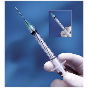 3 mL Retracting Safety Syringe with Needle, 25 Gauge x 1 Inch ...
