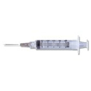 5 mL Syringe with Detachable Hypodermic Needle, 20 Gauge x 1-1/2 Inch ...