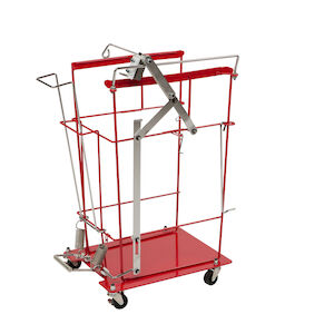 SharpSafety Foot Pedal Cart For 12 and 18 Gallon Hinged Lid Sharps ...
