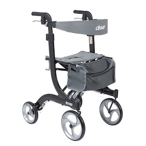 ROLLATOR NITRO TALL BLACK 10 WH 300LB | Preferred Medical