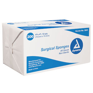 4 Inch x 4 Inch, 12-Ply, Gauze Sponge, Non-Sterile | Preferred Medical