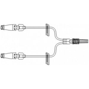 IV Extension Set Smallbore with 2 Removable Clamps, 4 Inch, 0.38mL ...
