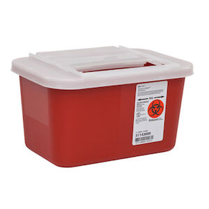 1 Gallon, Multi-Purpose Sharps Containers - Hinged Lid | Preferred Medical