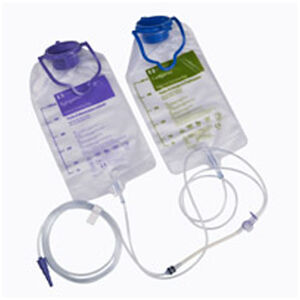 1000 mL, Enteral Feeding Pump Set with Flush Bag | Preferred Medical