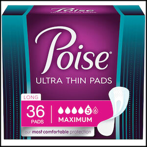 Poise Ultra Thin Long Maximum Absorbency Pads | Preferred Medical