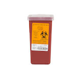 1 Quart, Sharps Container, Red/Black - Stackable | Preferred Medical