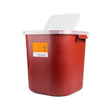 8 Gallon, Sharps Container, Red/Black - Stackable | Preferred Medical