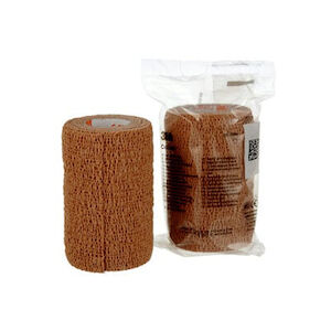 4 Inch x 5 Yards, Tan, Self-Adherent Wrap | Preferred Medical