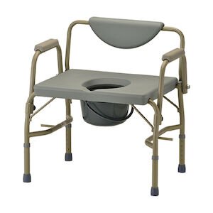 Heavy Duty Commode with Drop-Arm & Extra Wide Seat, 500 lb Weight ...