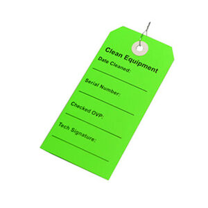 EQUIPMENT TAG, CLEAN (GREEN) 500/CS | Preferred Medical