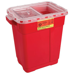 72 Liter, Extra Large Sharps Collector - Slide Top | Preferred Medical