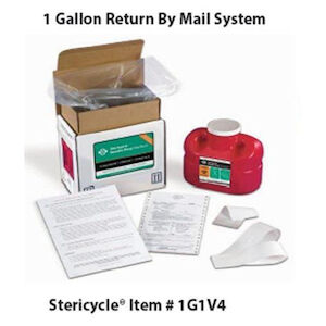 1 Gallon, Sharps Disposal Mailback System | Preferred Medical