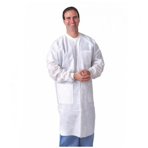 LAB COAT WHITE M 30/CS | Preferred Medical